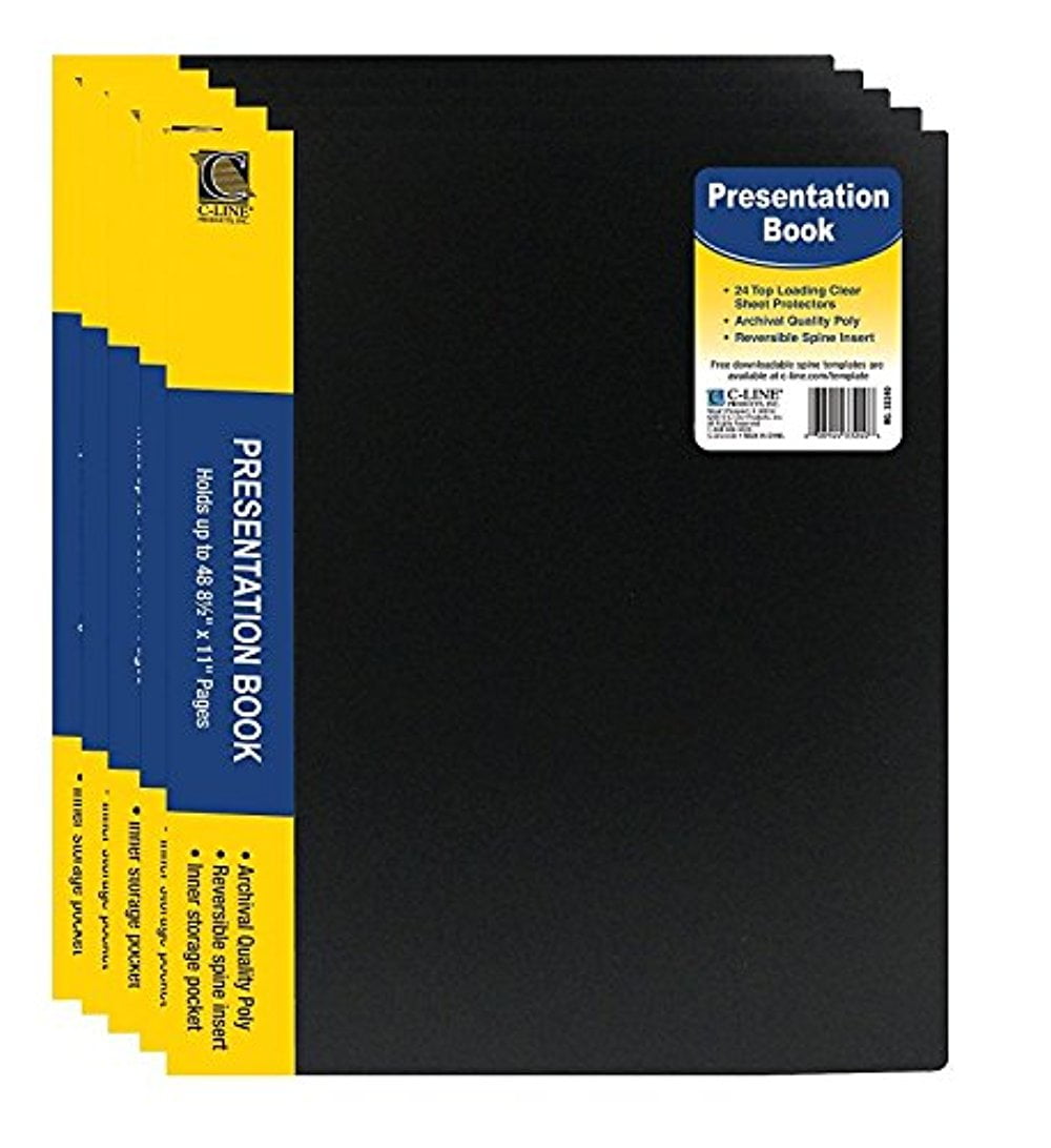 C-Line Pocket Bound Sheet Protector Presentation Book, For 8.5 x 11 ...