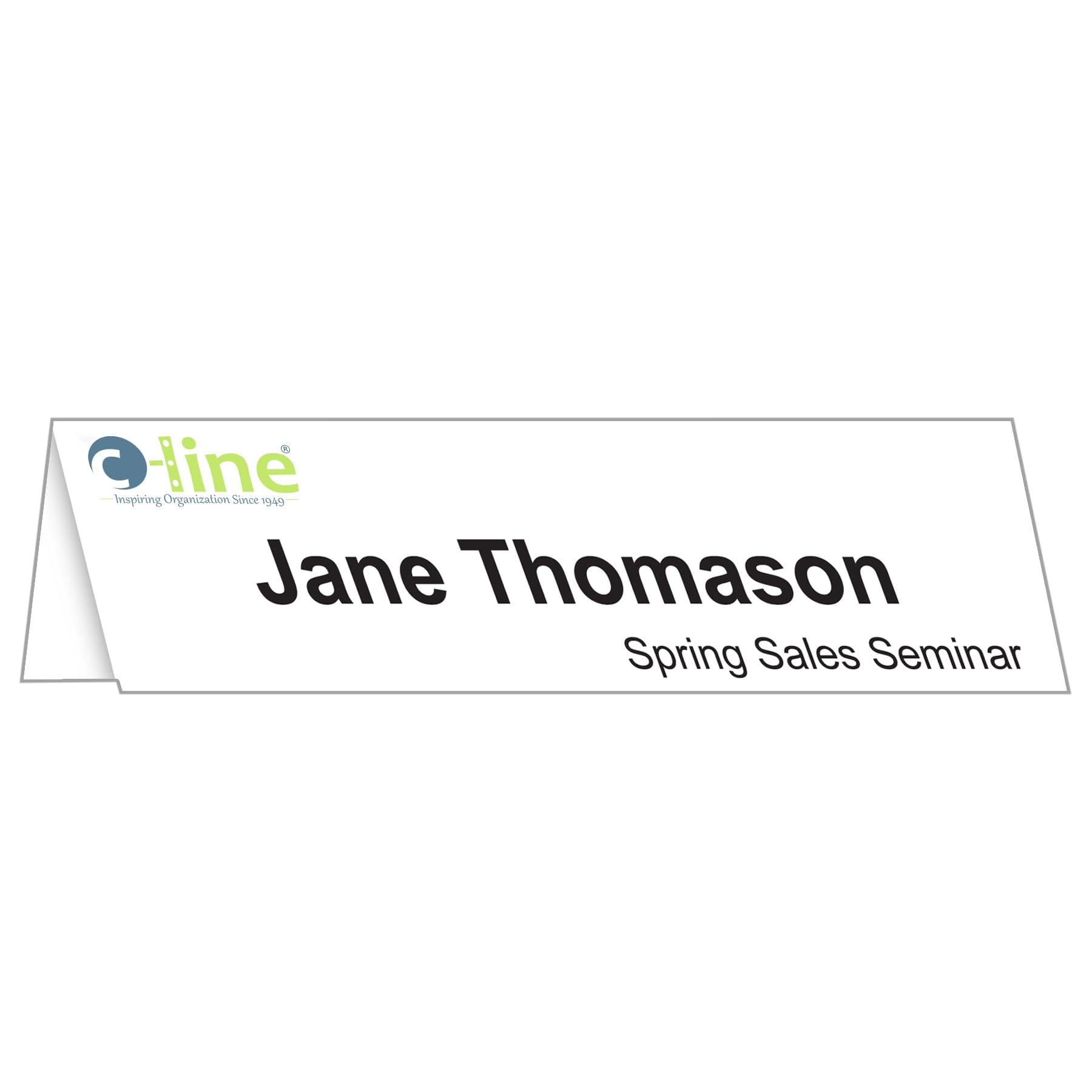 C-Line Printer-Ready Name Tent Cards, 4-1/4" x 11", White Cardstock, 50 ...