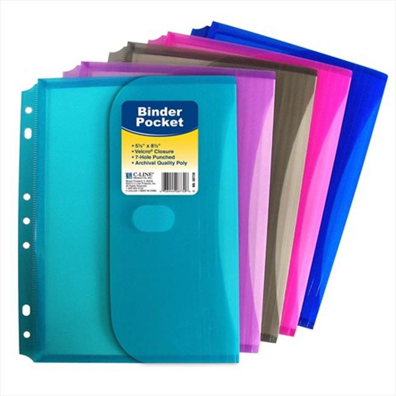 C-Line Products 08730BNDL18EA Mini Size Binder Pocket Side Loading ...