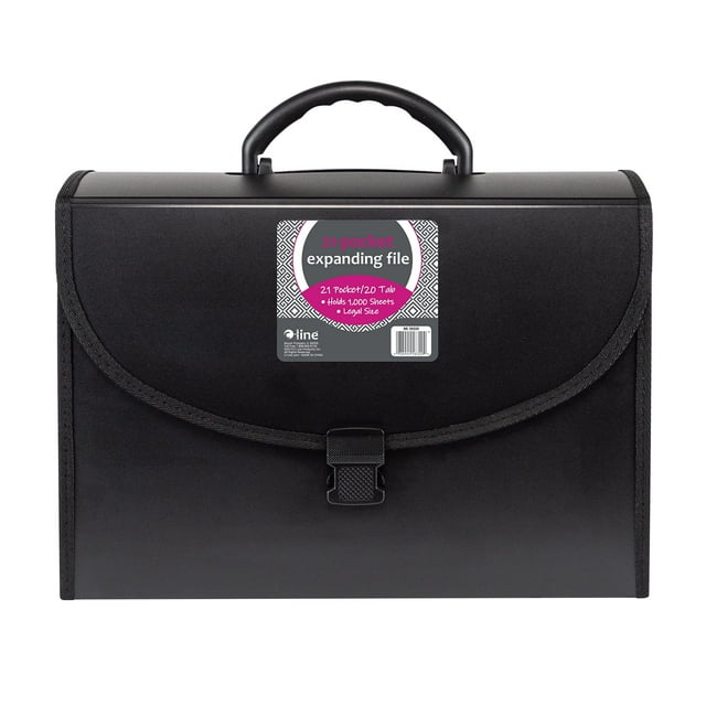 C-Line Specialty Expanding Files, Legal, 21-Pocket, Black -CLI58320 ...
