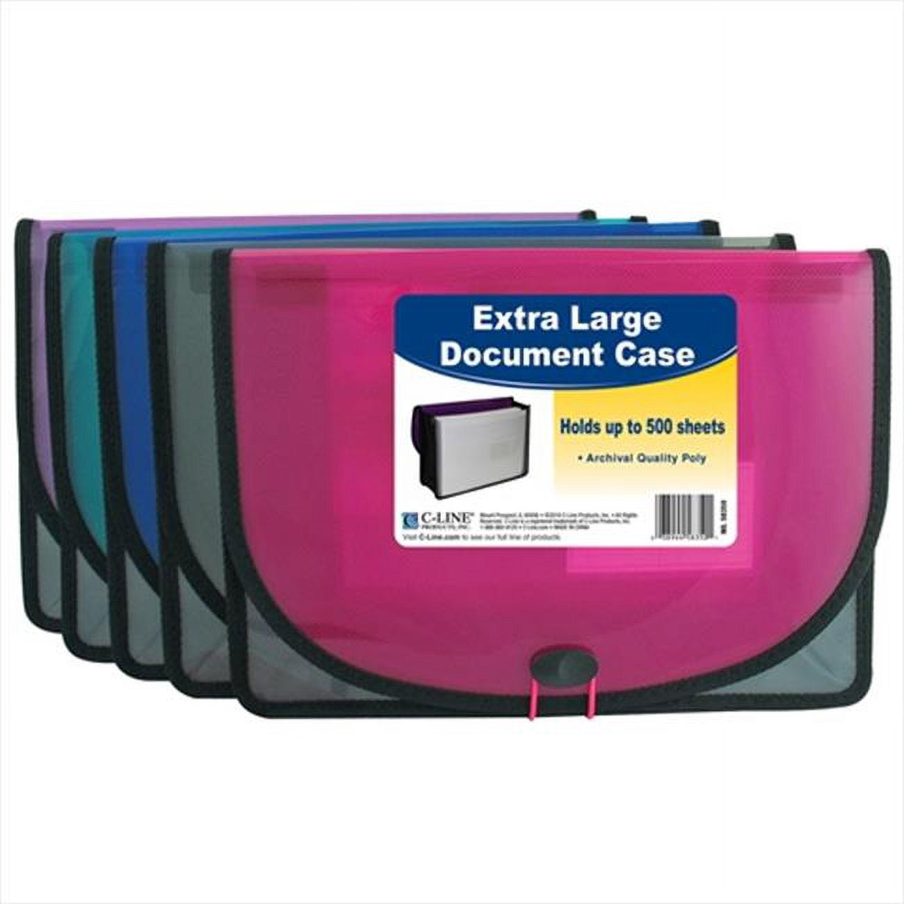Extra Large Document Case, Stitched (Color May Vary) (Set of 5 Cases ...
