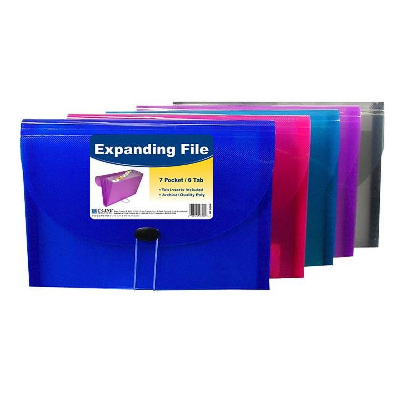 C-Line Products CLI58300BN 7 Pocket 6 Tab Expanding File Folder ...