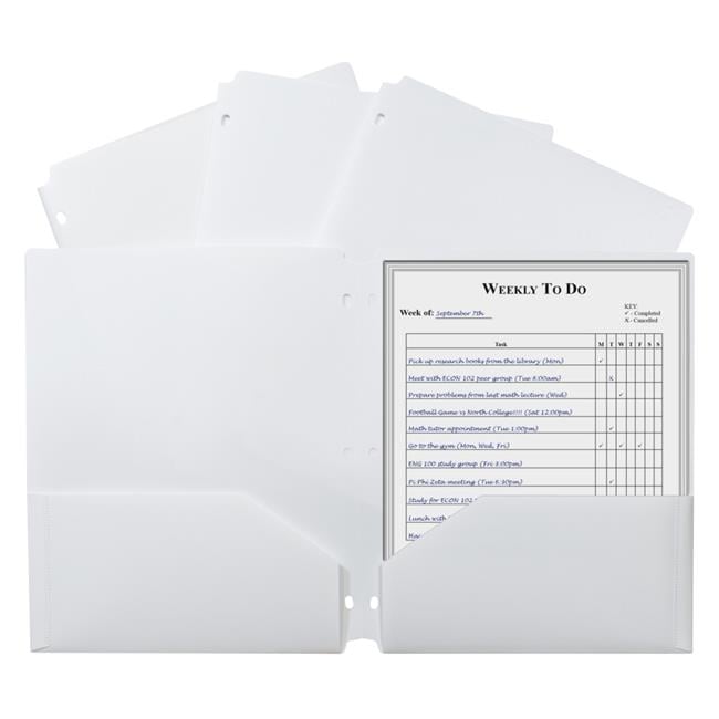 C-Line Products Two-Pocket Heavyweight Poly Portfolio Folder with Three ...