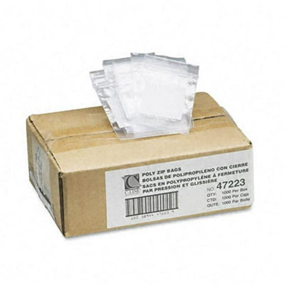 C-Line Recloseable Small Parts Bags Poly 2 x 3 Clear with White ID ...