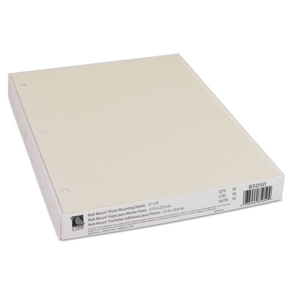 C-Line Redi-Mount Photo-Mounting Sheets, 11 x 9, 50/Box - Walmart.com