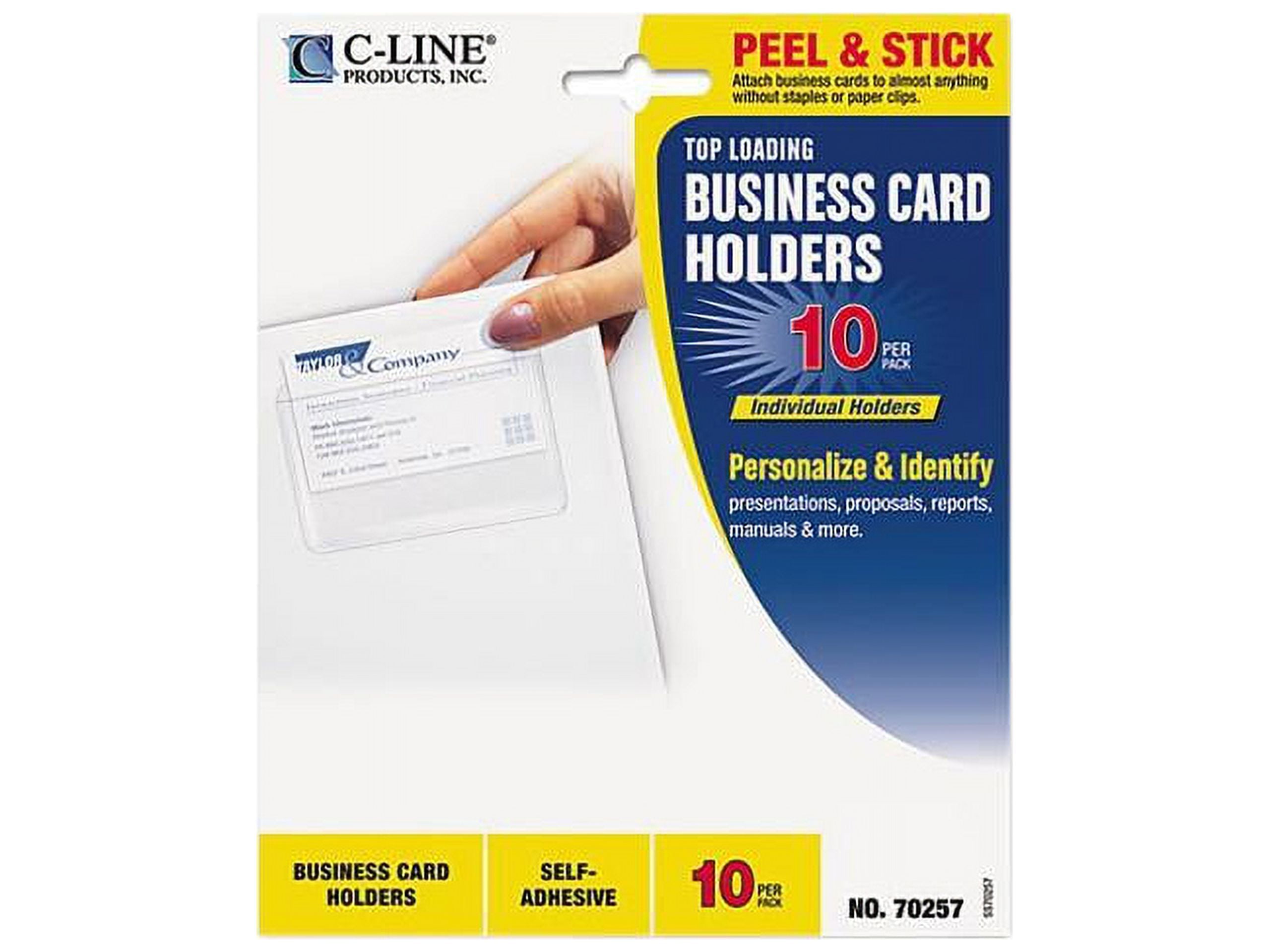 C-Line Self-Adhesive Top Load Business Card Holders - Walmart.com