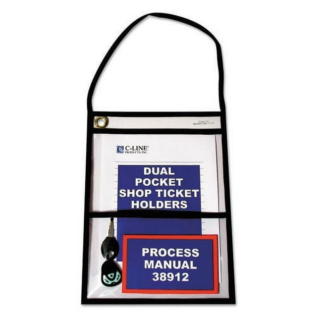 C-Line Shop Ticket Holders with Strap, Stitched, 150", 9 x 12, 15/BX ...