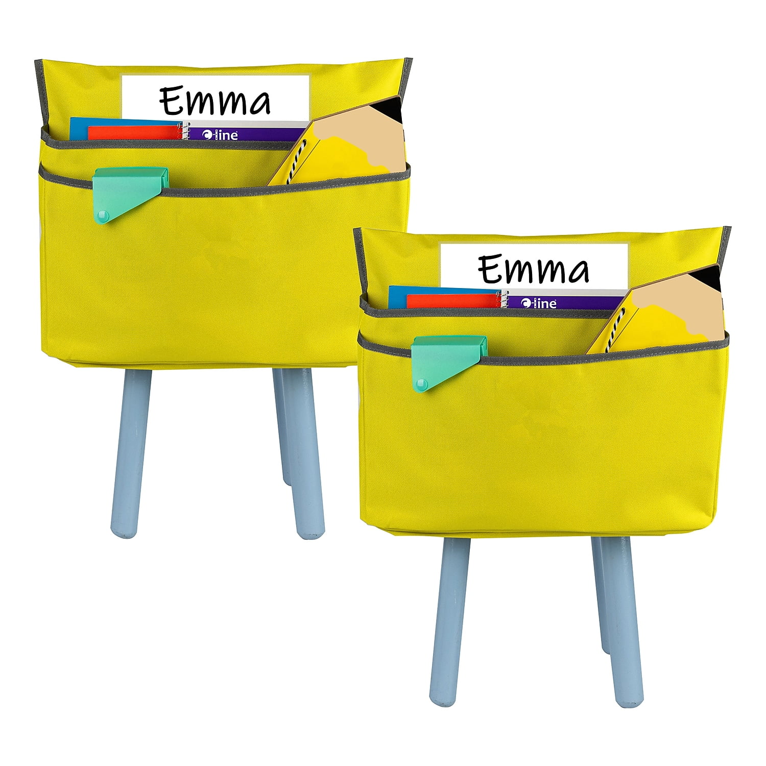 C-Line Small Chair Cubbie, 12", Sunny Yellow, Pack of 2 - Walmart.com