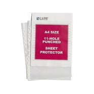 C-Line Panoramic Fold-Out Poly Sheet Protector, Center Loading, Clear ...