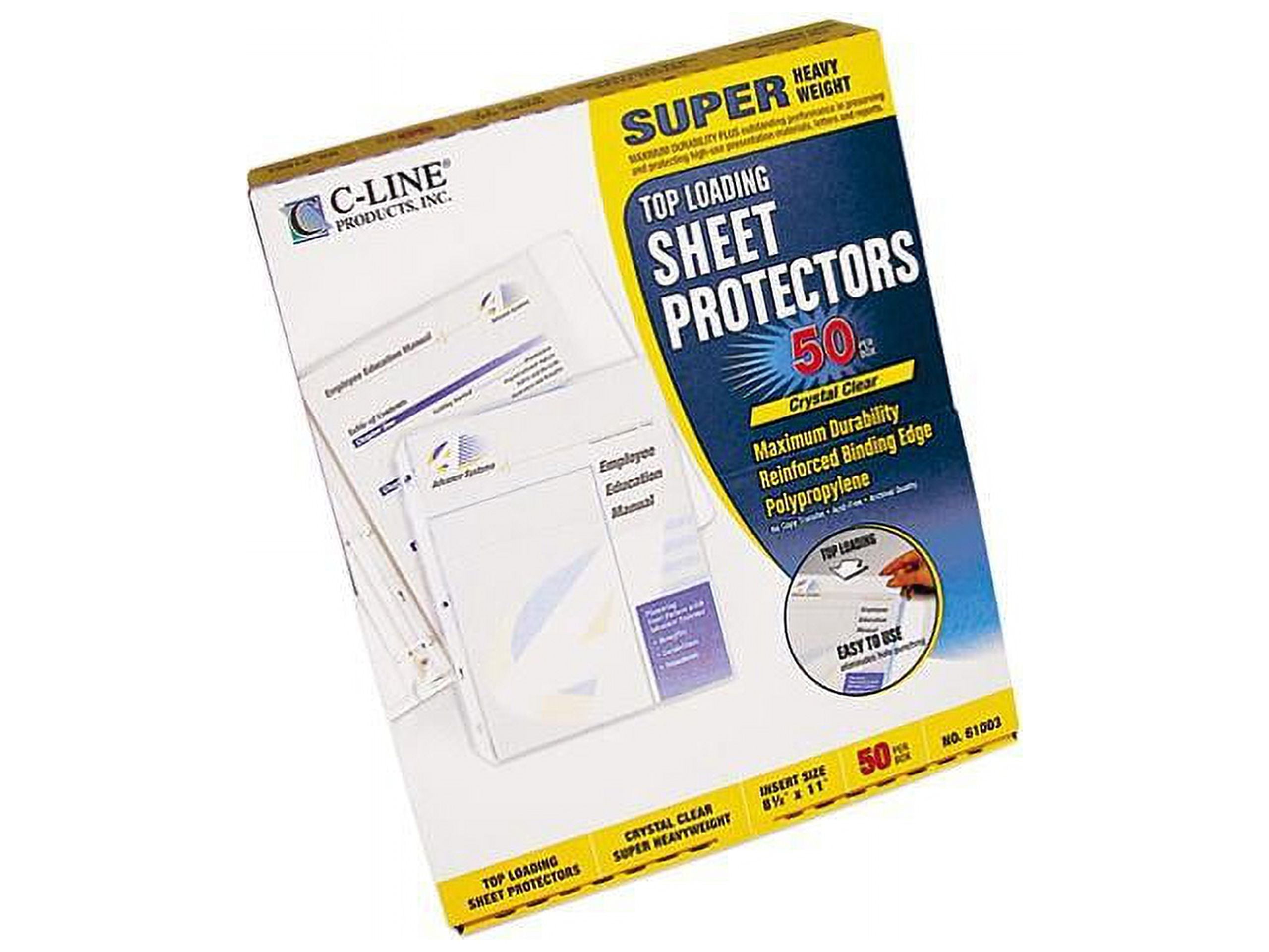 C-Line Top-Load Clear Poly Sheet Protectors - Walmart.com