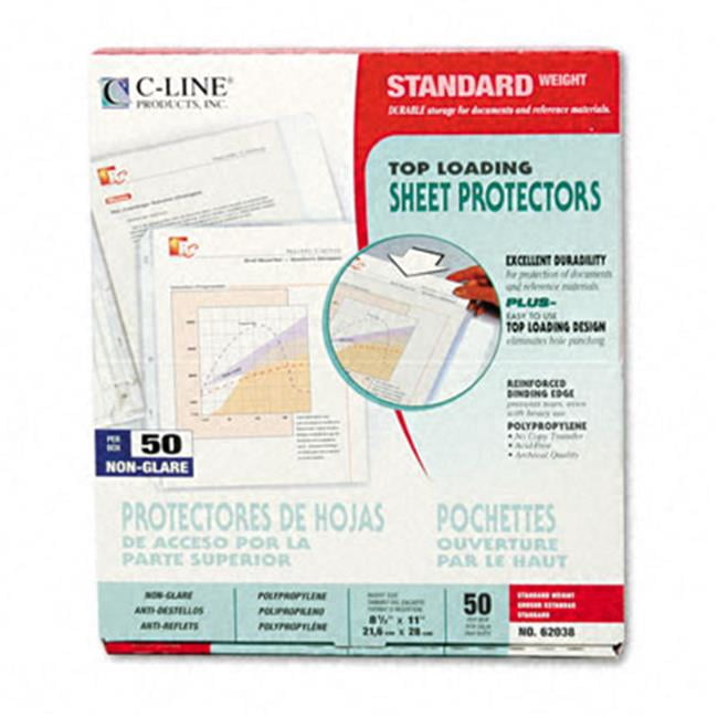 C-Line Top-Load Polypropylene Sheet Protectors Standard Ltr Non-Glare ...