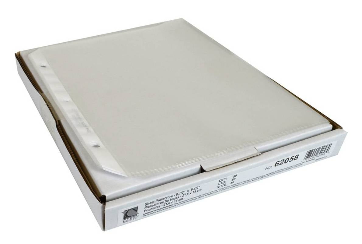 C-Line Top Loading Heavyweight Poly Sheet Protectors, Clear, Mini Size ...