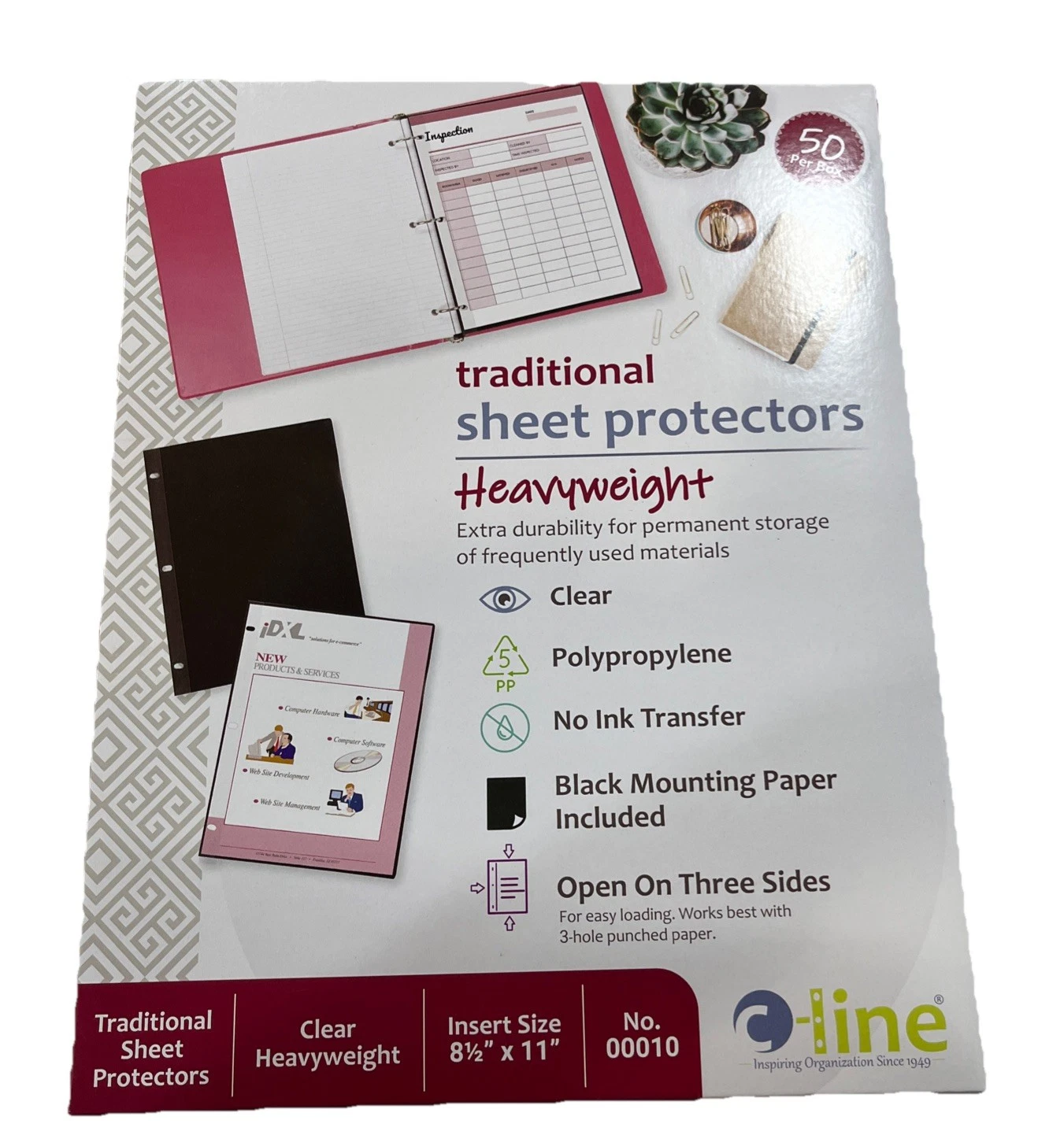 C-Line Traditional Sheet Protectors 8 1/2 X 11 50 Per Box - Walmart.com