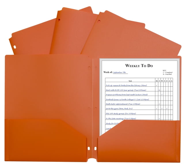 Free Shipping! C-Line Two-Pocket Poly Portfolio with Three-Hole Punch ...