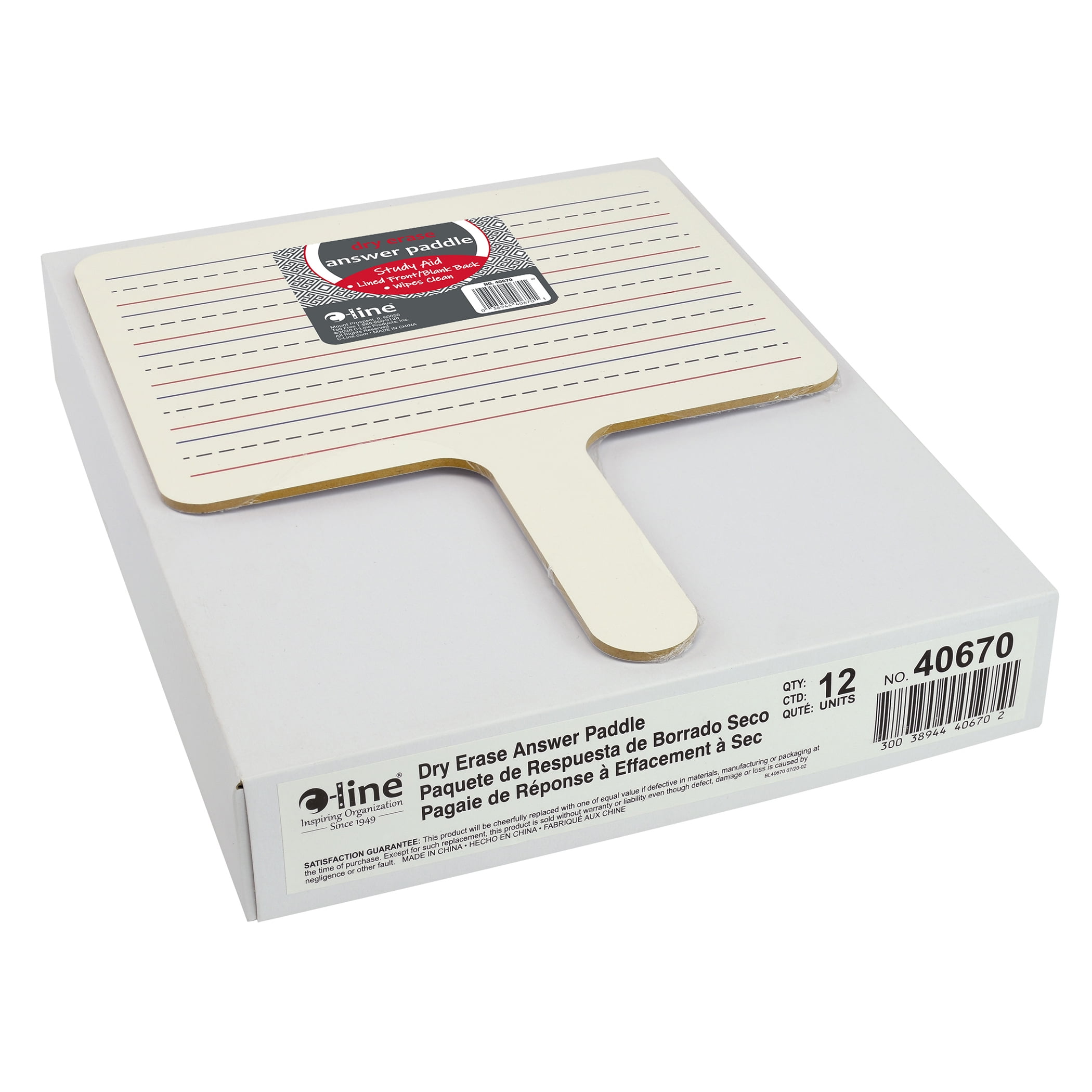 C-Line Two-Sided Dry Erase Answer Paddles, Set of 12 - Walmart.com