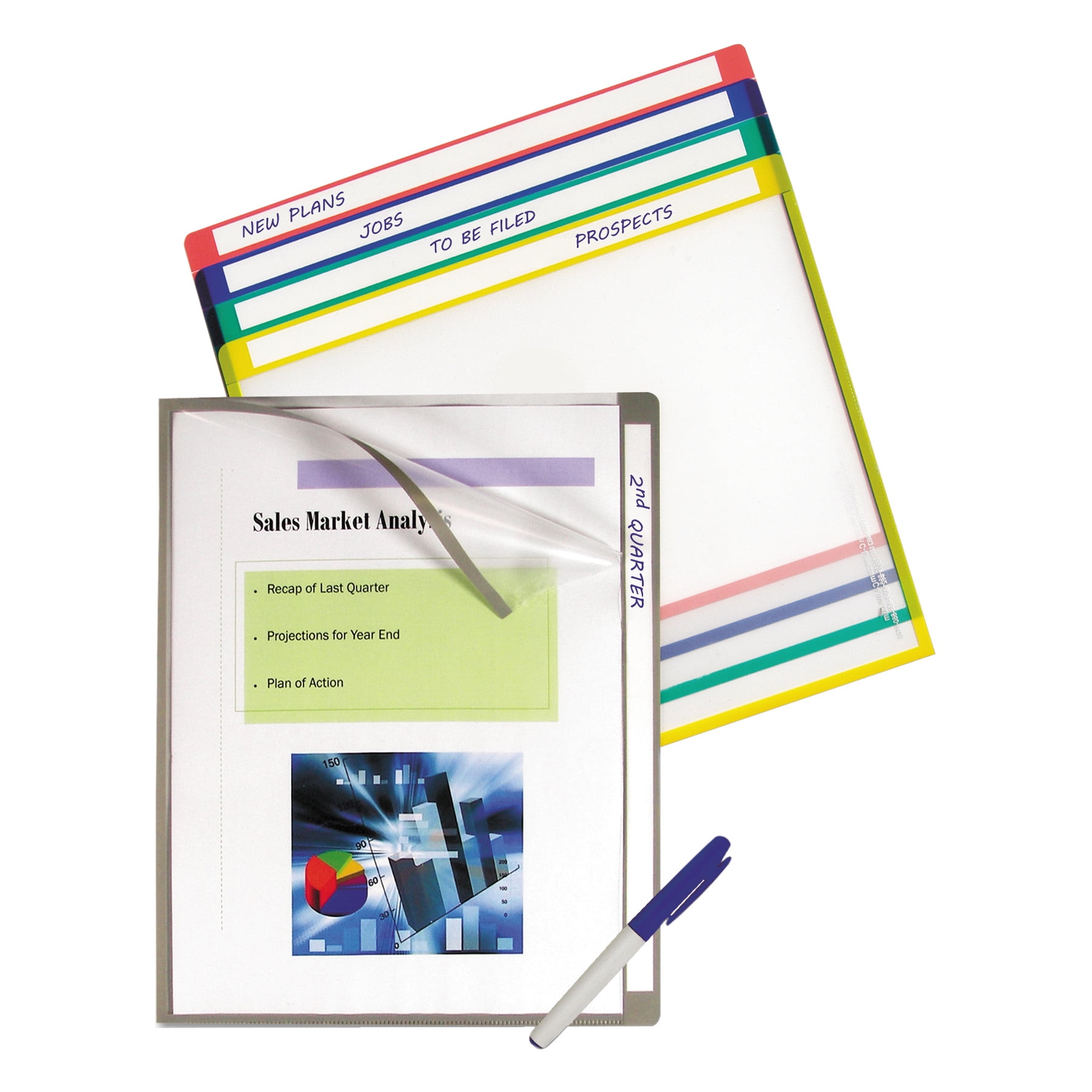 C-Line Write-On Project Folders, Letter, Assorted Colors, 10/PK ...