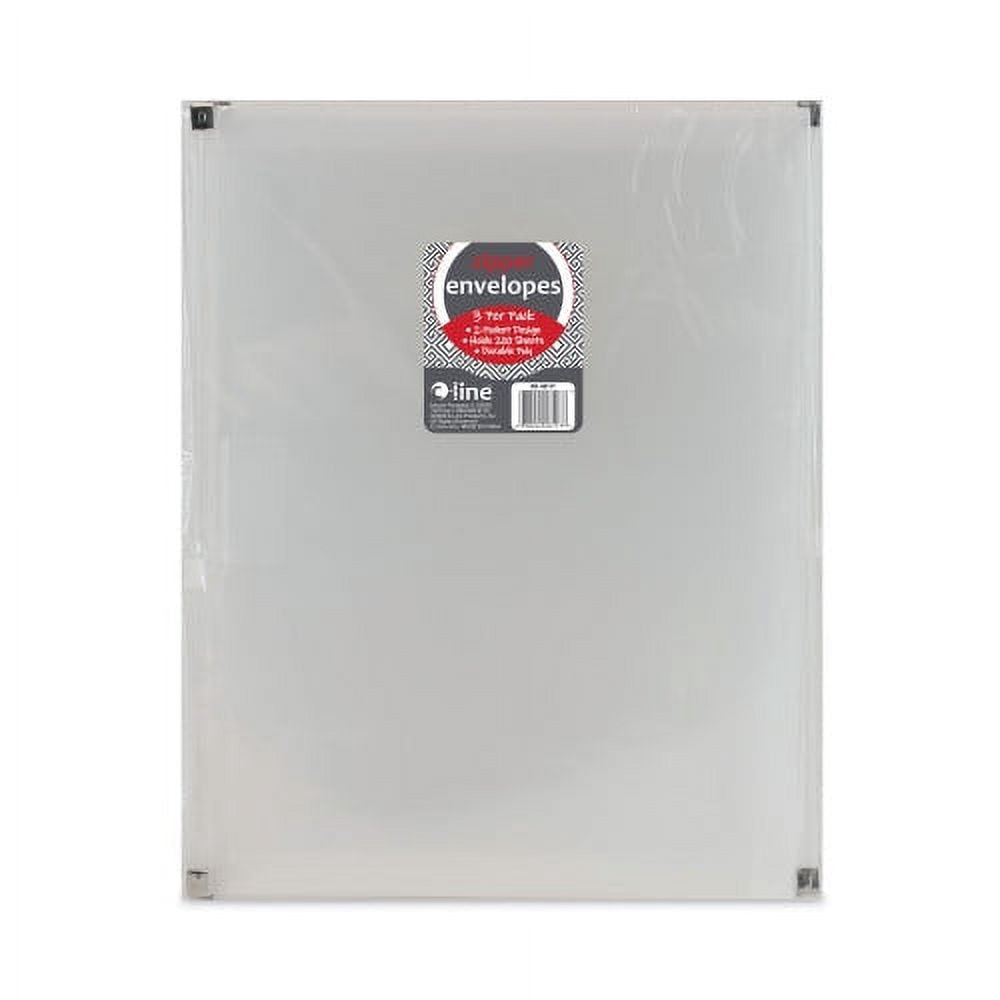 C-Line Zip 'N Go Reusable Envelope with Outer Pocket, 1" Capacity, 2 ...