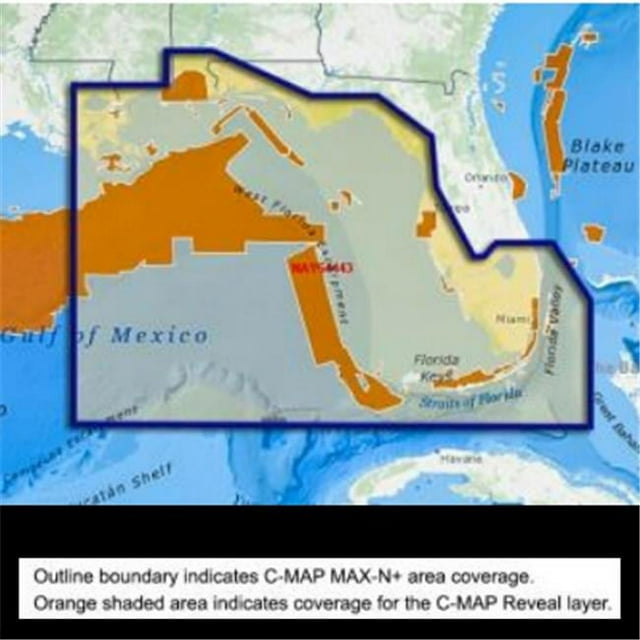 C-MAP CMAP-M-NA-Y644-MS Reveal Chart on Sand Disck & Micro Card for St ...