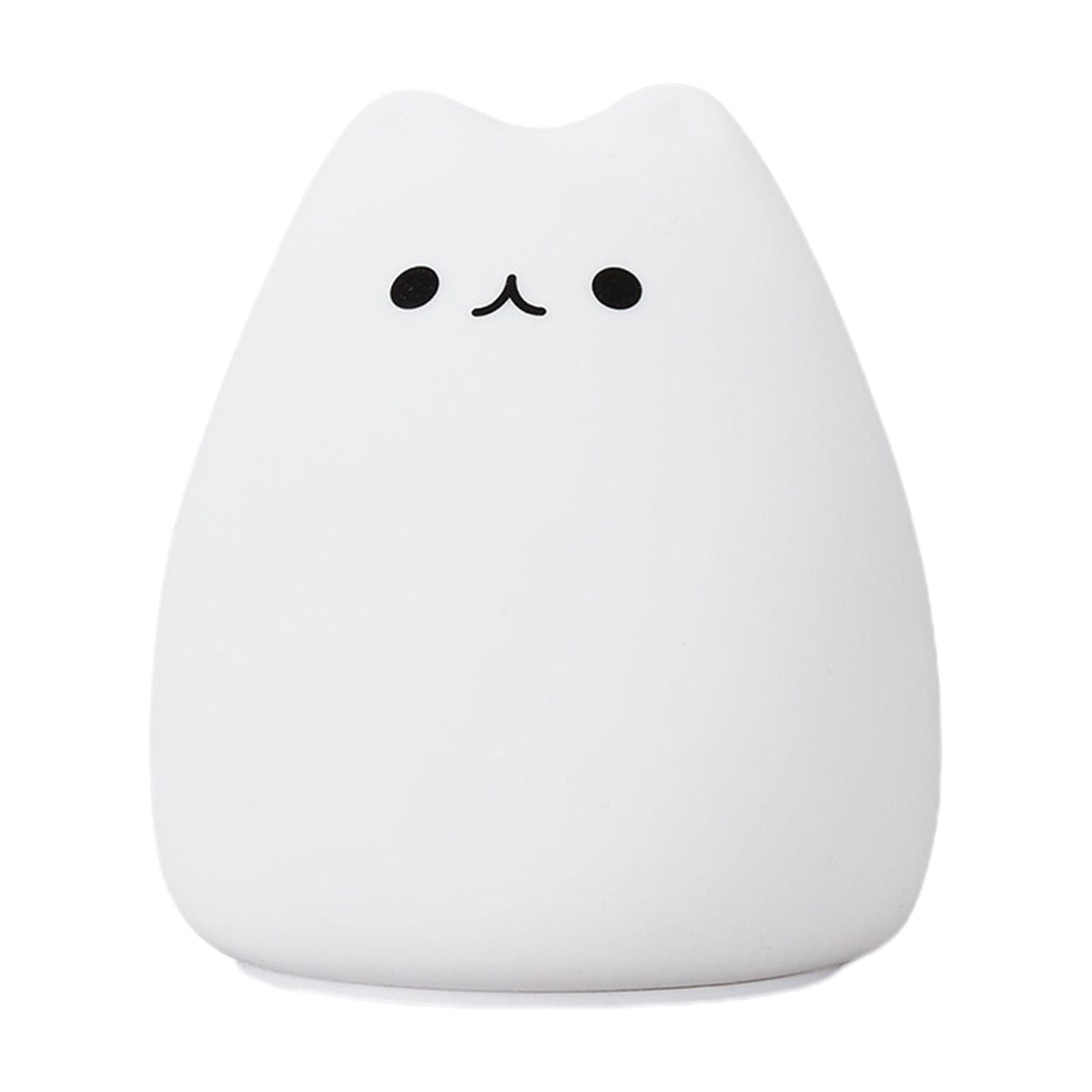C Mini Silicone Lamp Cute Cat Shape With Tap To Change Color Function ...