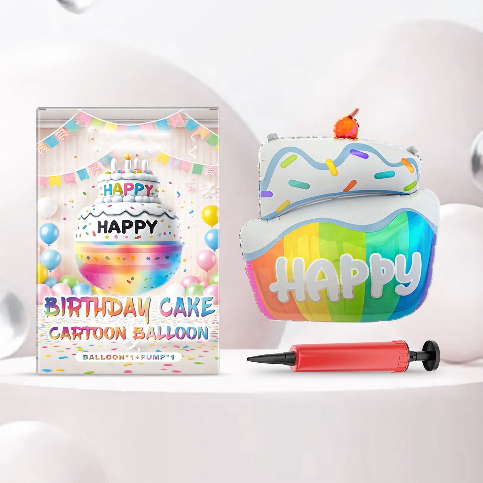 C Model Foil Balloon Decor Set With Hand Pump Birthday Party Supplies ...