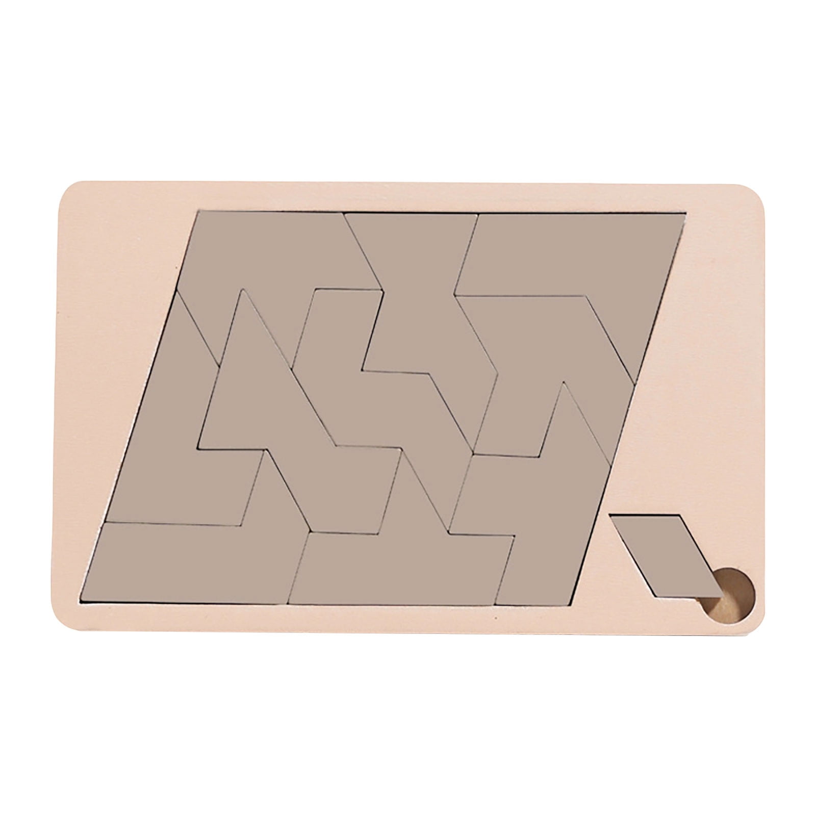 C Natural Wood Tangram Puzzle Board Game For Challenging Problem ...
