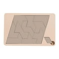 C Natural Wood Tangram Puzzle Board Game For Challenging Problem ...