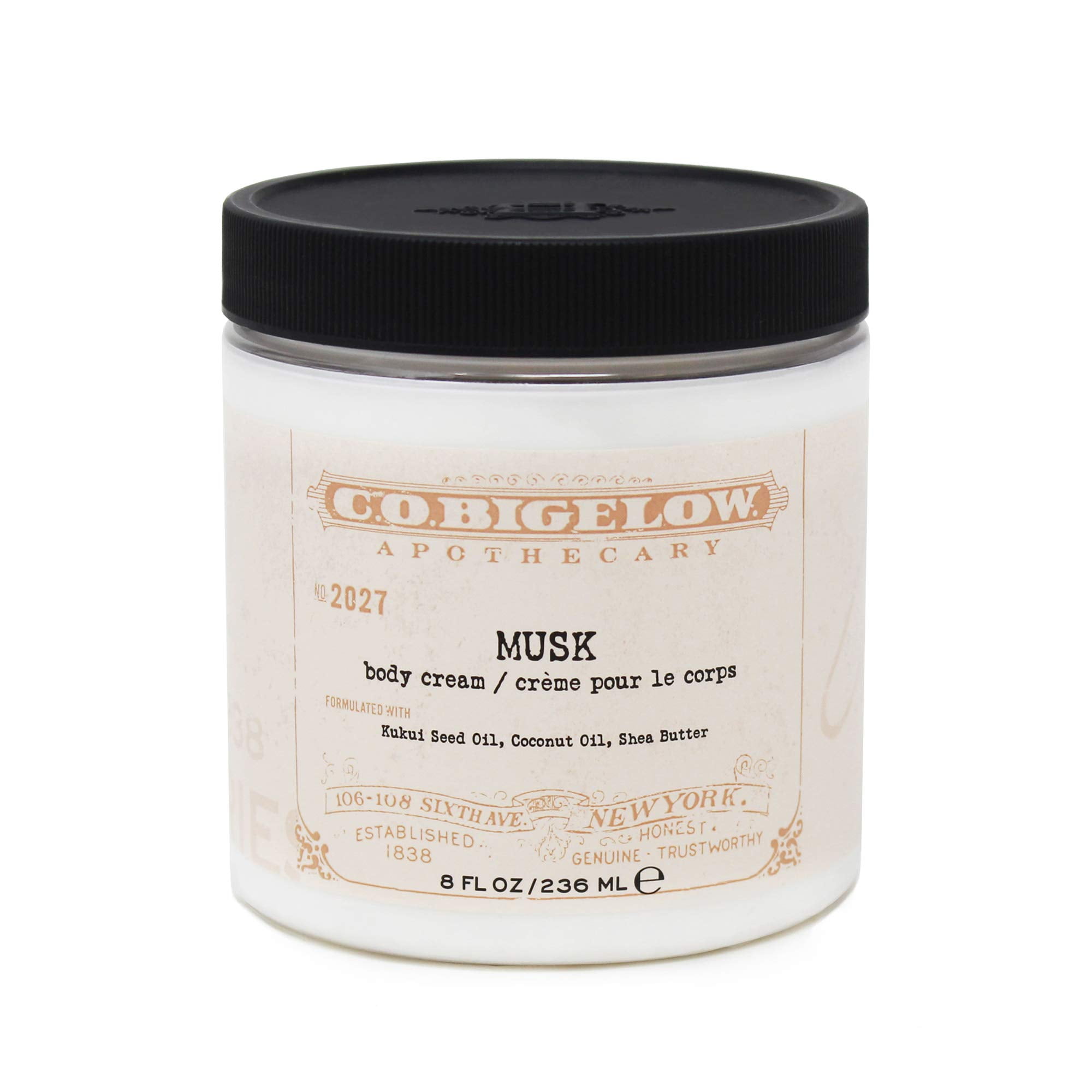 C.O. Bigelow Iconic Collection SBF3 Musk Body Cream, with Kukui Seed ...