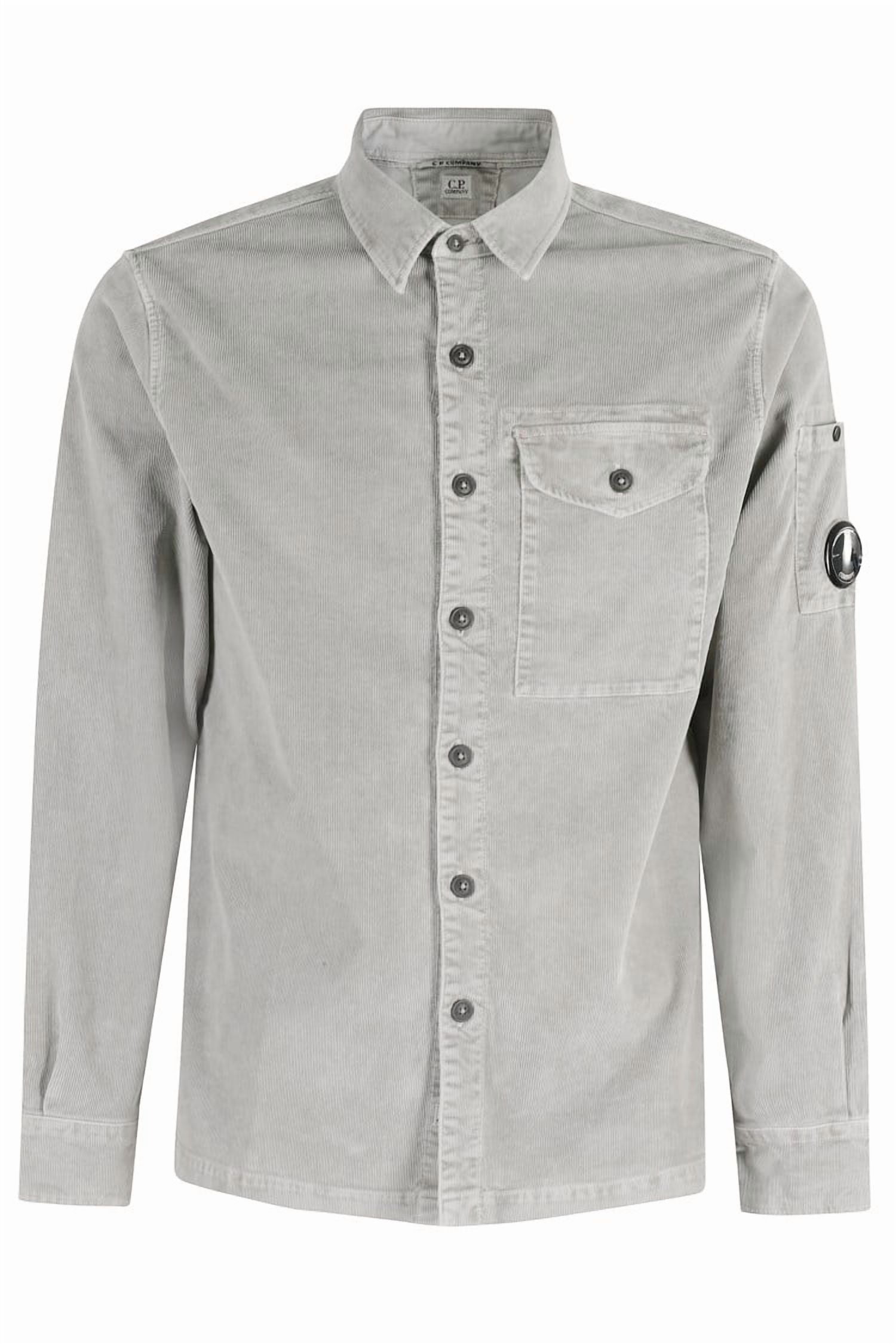 C.P. Company Classic Collar Long Sleeve Shirt With Subtle Vertical ...