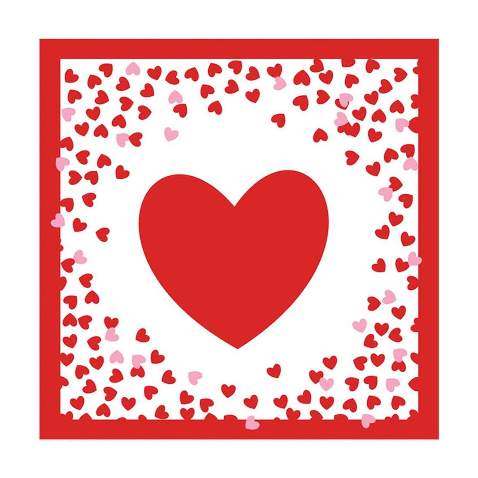 C Pack Of Twenty Paper Napkins With Valentine'S Day Themed Prints For ...