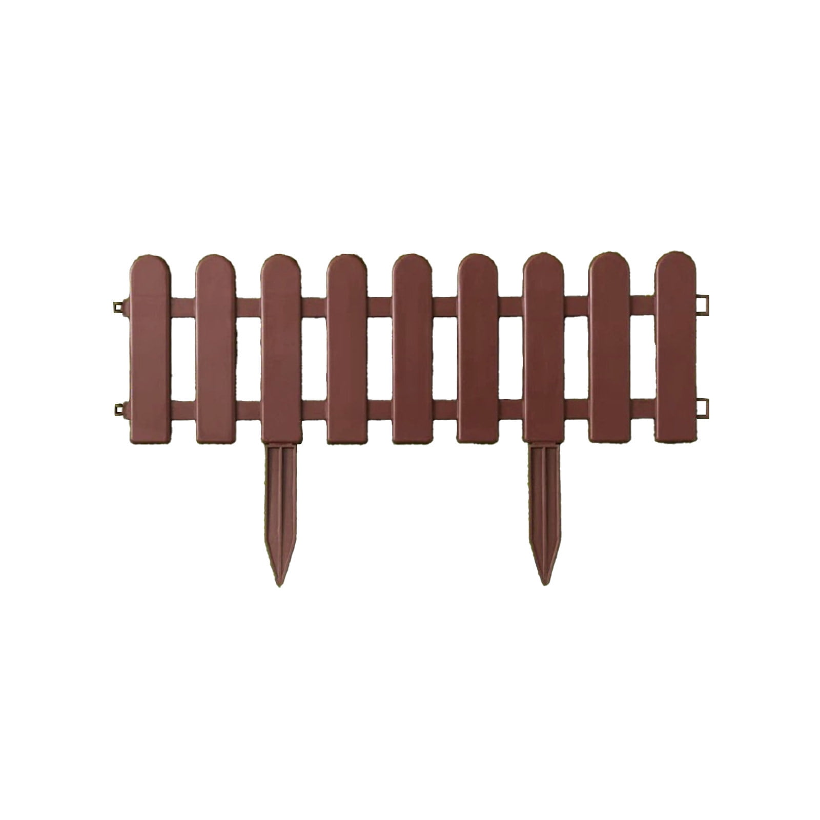 C Plastic Garden Fence Panel With Ground Studs Small White Flower Bed ...