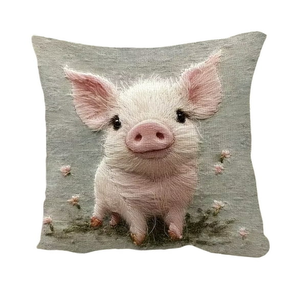 C Polyester Animals Faux Embroidery Pillow Cover 17.7X17.7 Inch ...