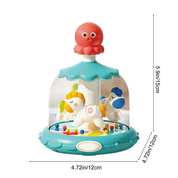 C Press And Spin Carousel Toy For Babies Toddlers Early Education Hand ...