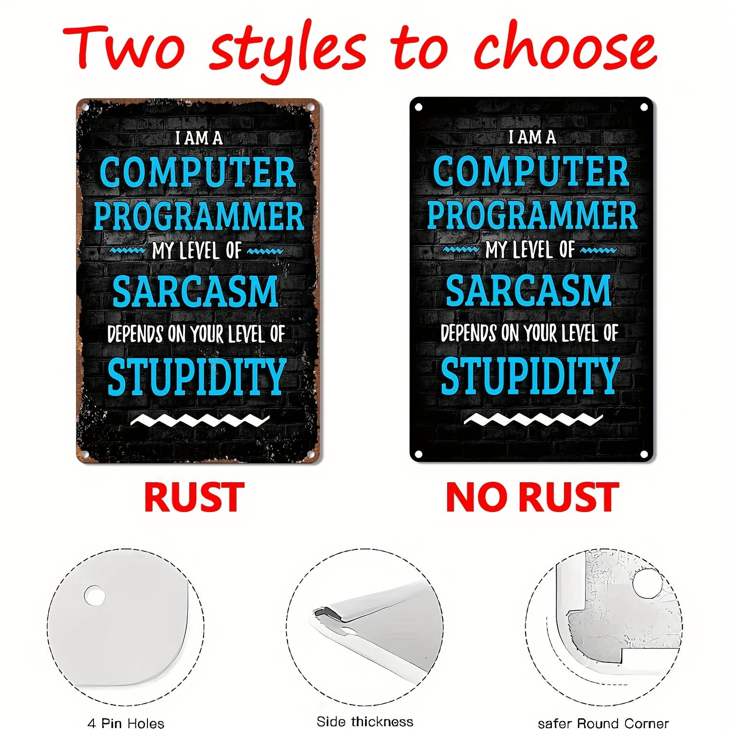 C Programmers Never Die Just Cast Into VoidRetro Metal Tin Sign Vintage ...