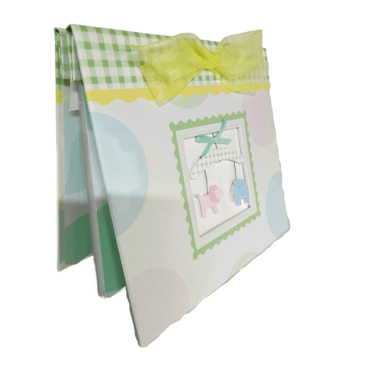 C. R. Gibson Animal Parade Pink Blue Deluxe Baby Brag Book Photo Album ...