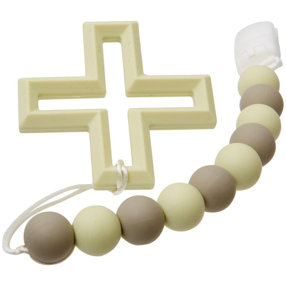 C.R.Gibson, Cross & Bead Silicone Teether - Walmart.com