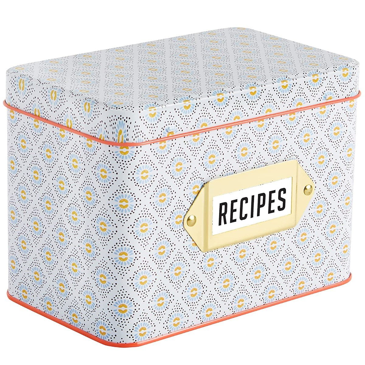 C.R. Gibson Tin Recipe Box | Bloom - Walmart.com
