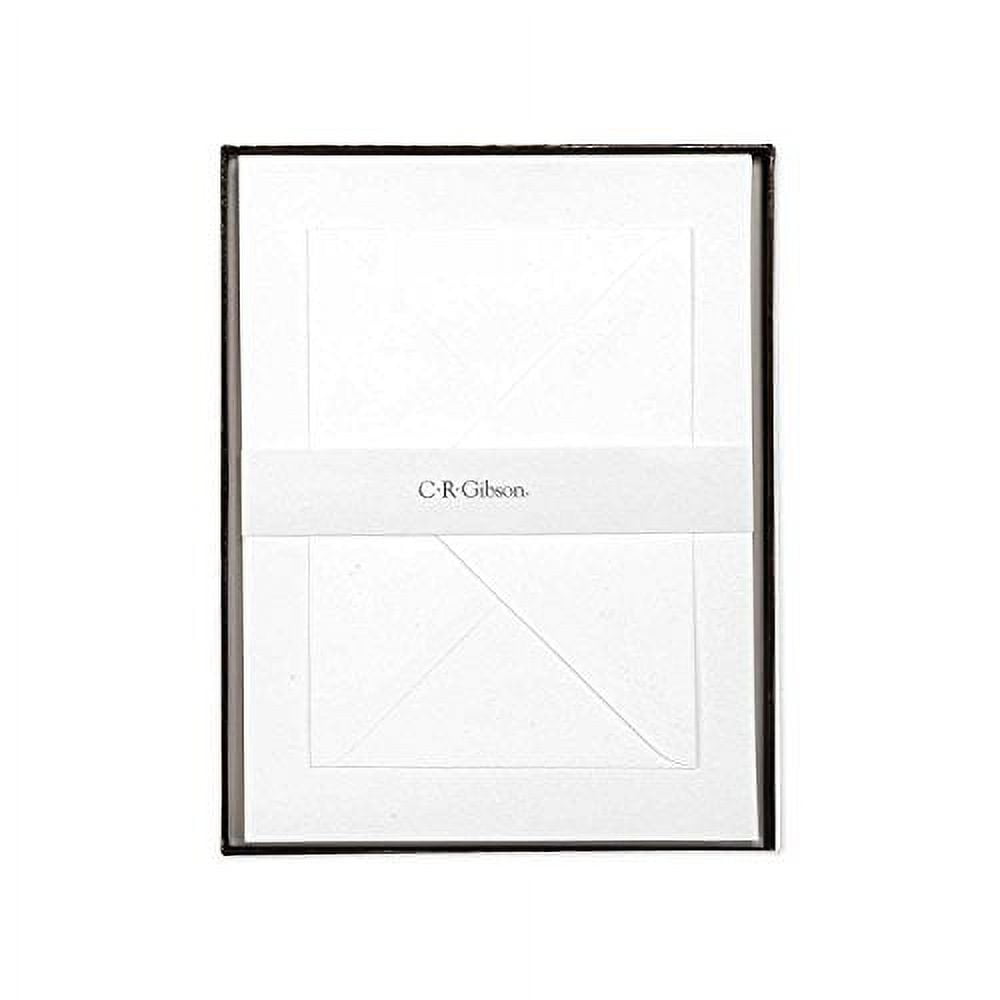 C.R. Gibson White Boxed Letter Papers with Envelopes, 40pc, 6'' W x 8 ...