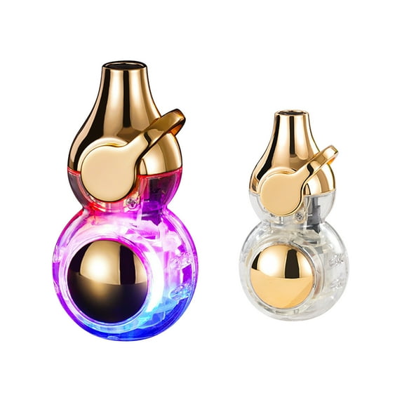 C Refillable Windproof Lighter Transparent Gourd Style Luminous Blue ...