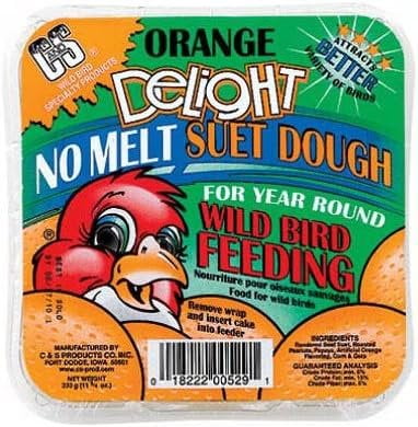 C&S 12529 Suet Dough Cake, Orange Delight, 11.75-oz. - Quantity 12 ...
