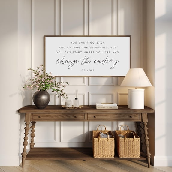 C.S. Lewis Quote Wood Sign You Can'T Go Back Inspirational Literary ...