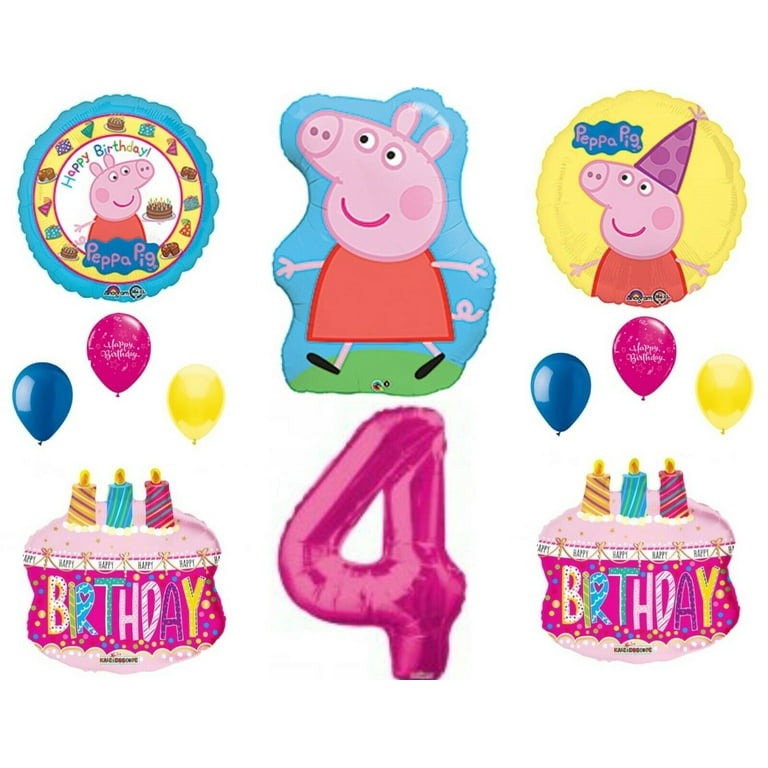 peppa pig coloring pages birthday balloon