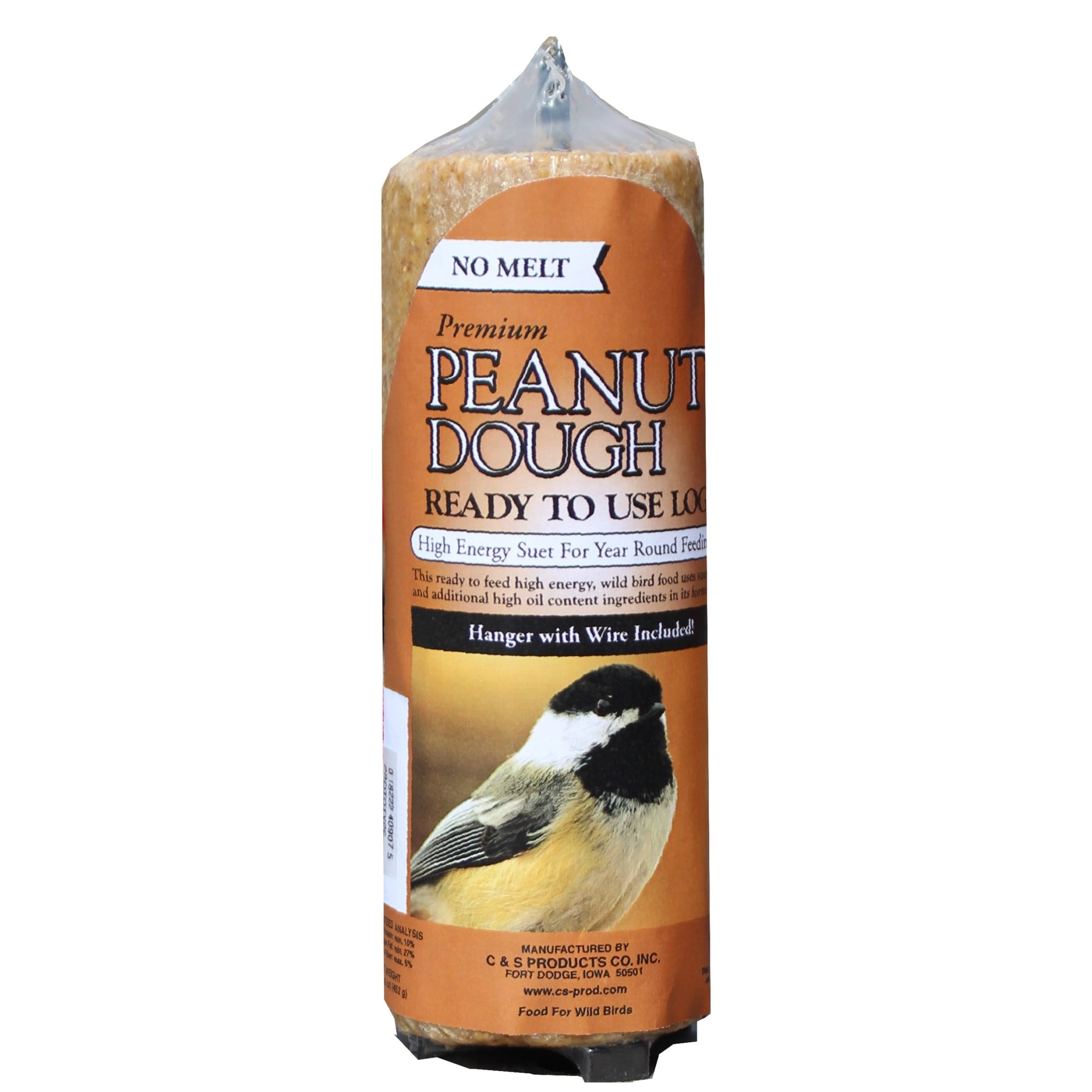 C&S Peanut Delight RTU No Melt Suet Dough, 1 lb Log, Wild Bird Food ...