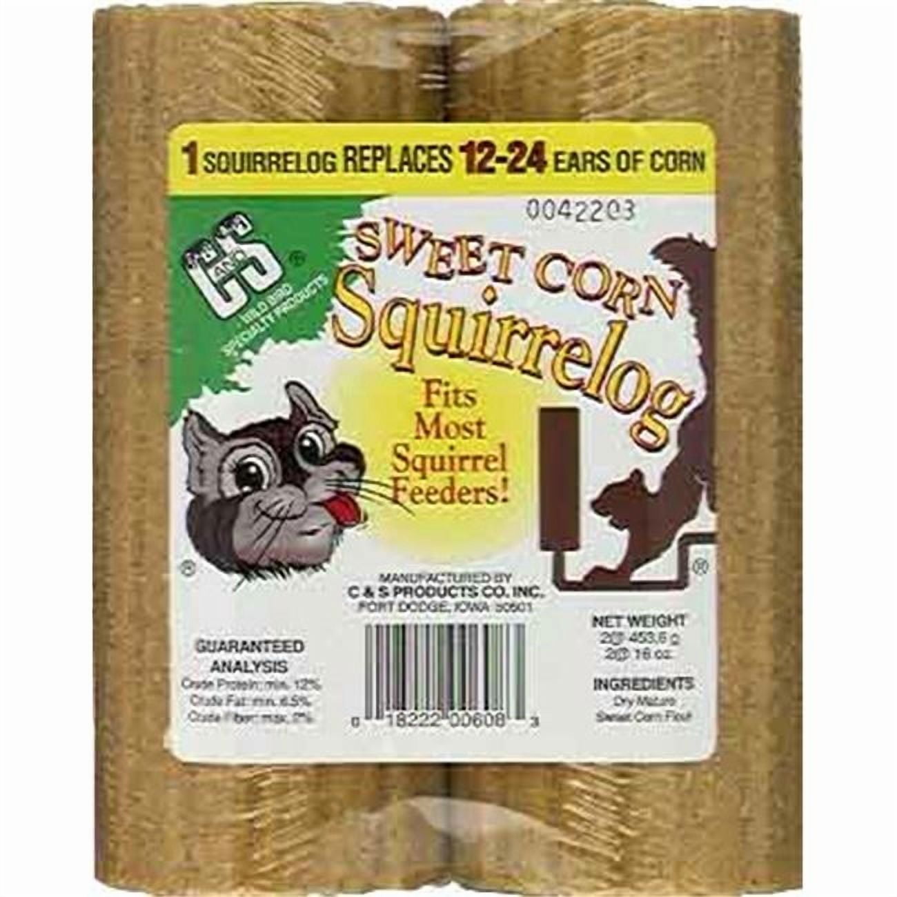 C & S Products Sweet Corn Squirrel Log - Nut Treat for Squirrels - 32 ...