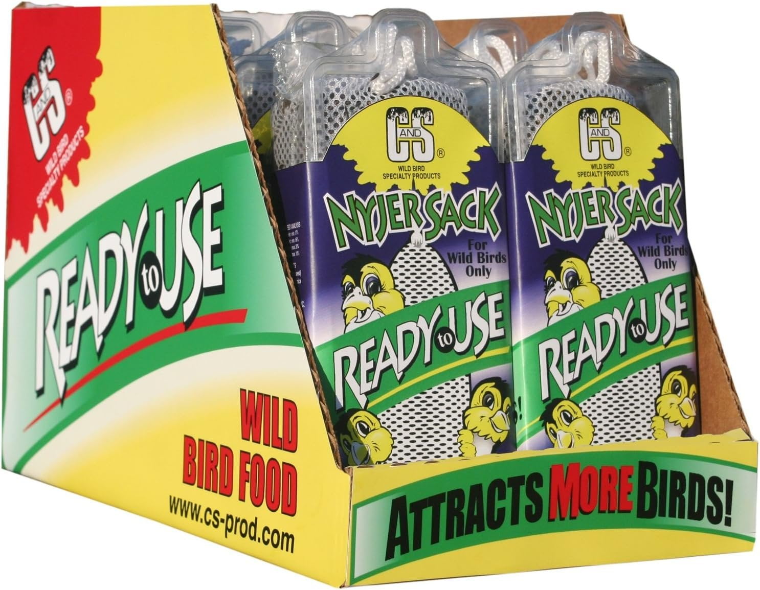 C&S Products Ready to Use Wild Nyjer Sack Bird Feeder [Set of 8]8 ...