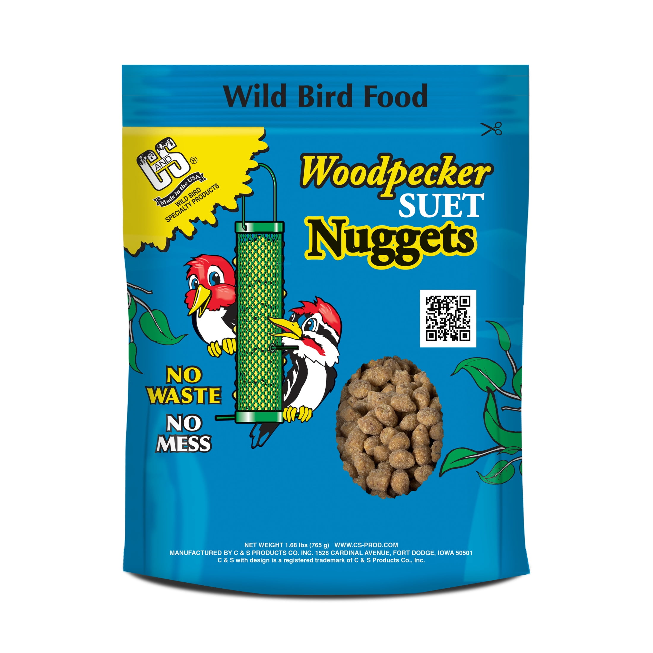 C & S Products Woodpecker Suet Nuggets, 27 Ounces, Rich in Protein and ...