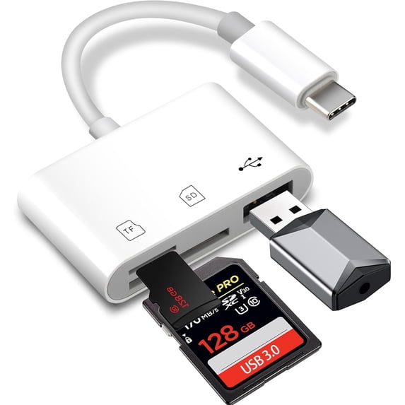 C SD Card Reader, SD Card Reader for 15 16 // Devices, 3 in 1 Memory ...