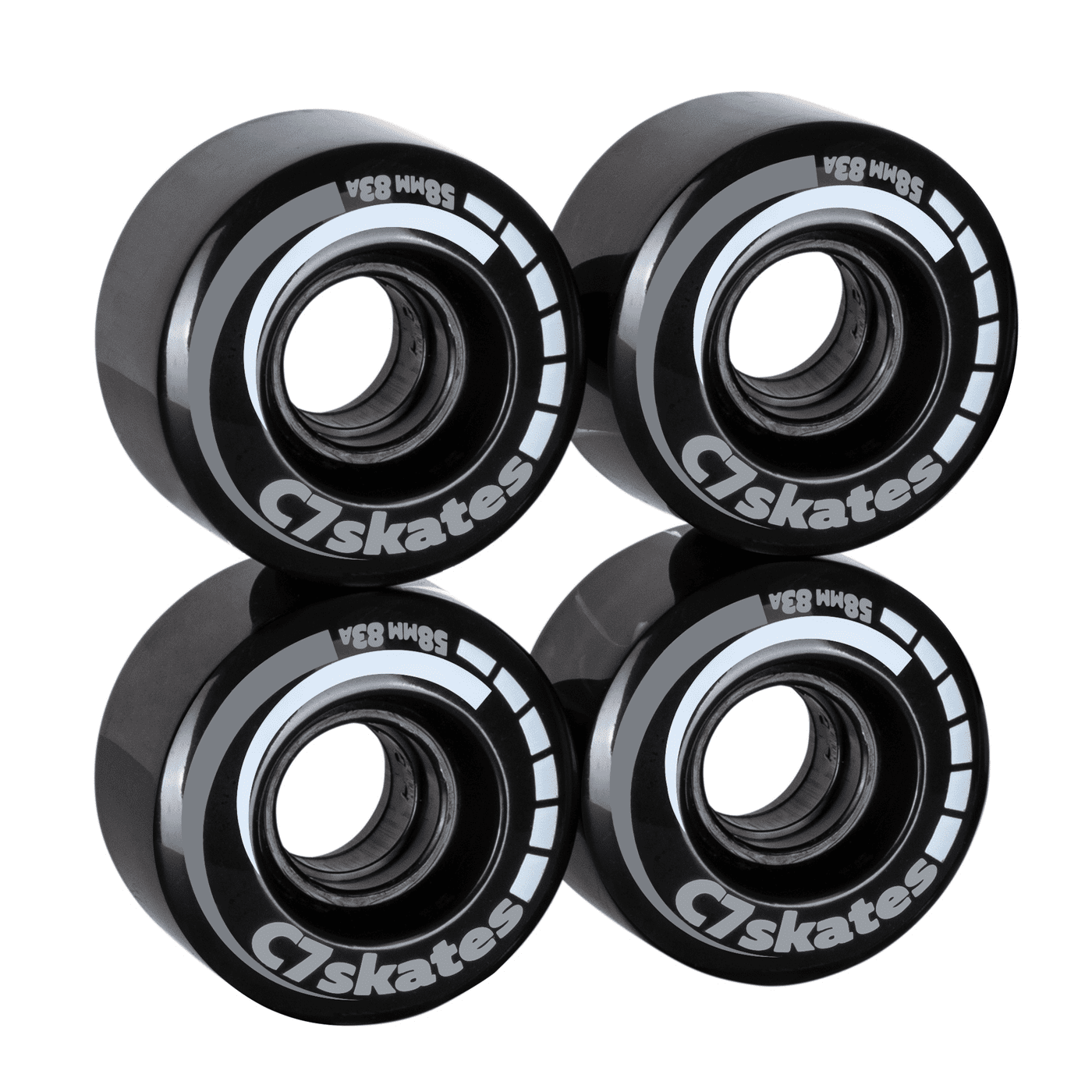 C SEVEN C7skates 83A PU 58x33mm Quad Roller Skate Wheels (Duchess ...