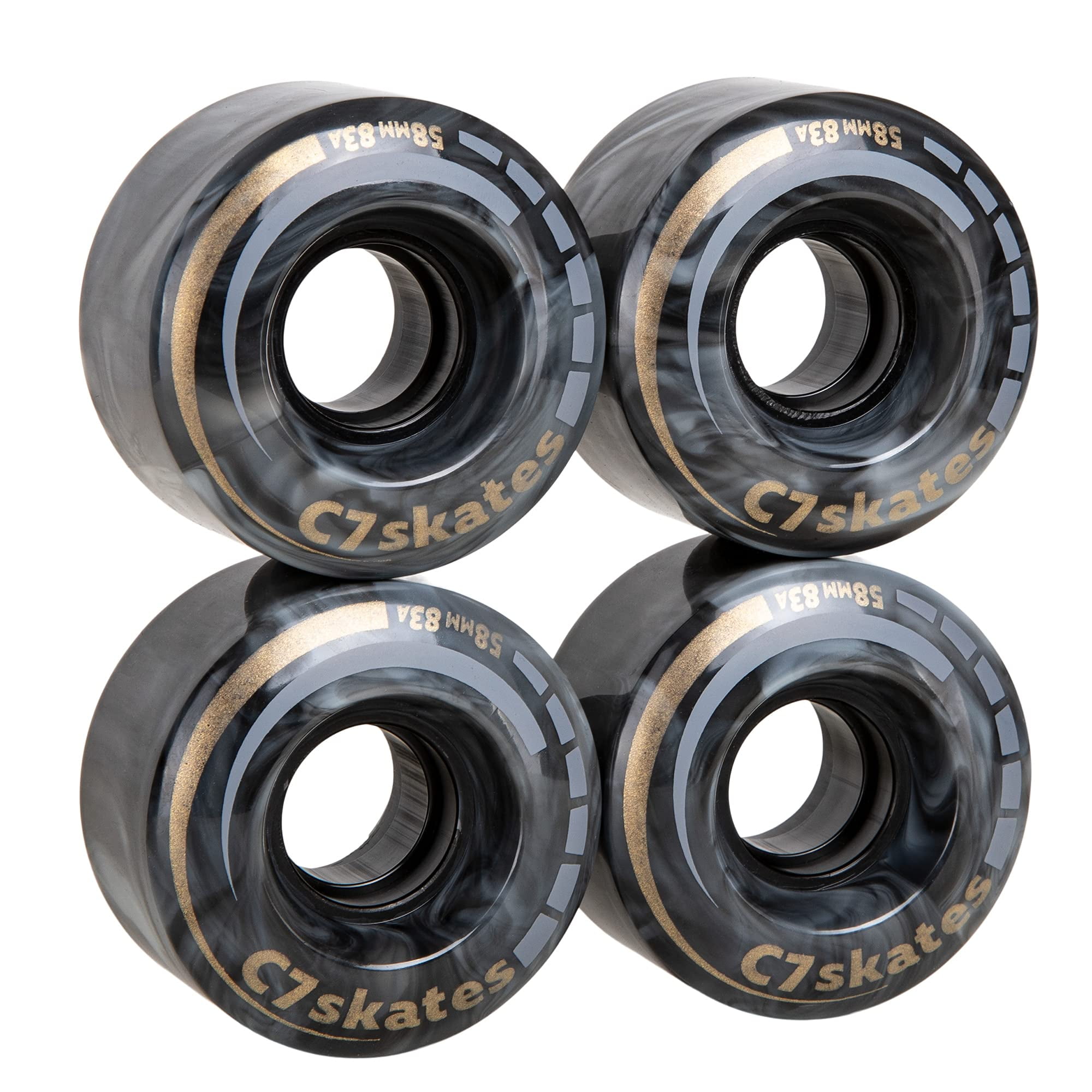 C SEVEN C7skates 83A PU 58x33mm Quad Roller Skate Wheels (Farrah ...