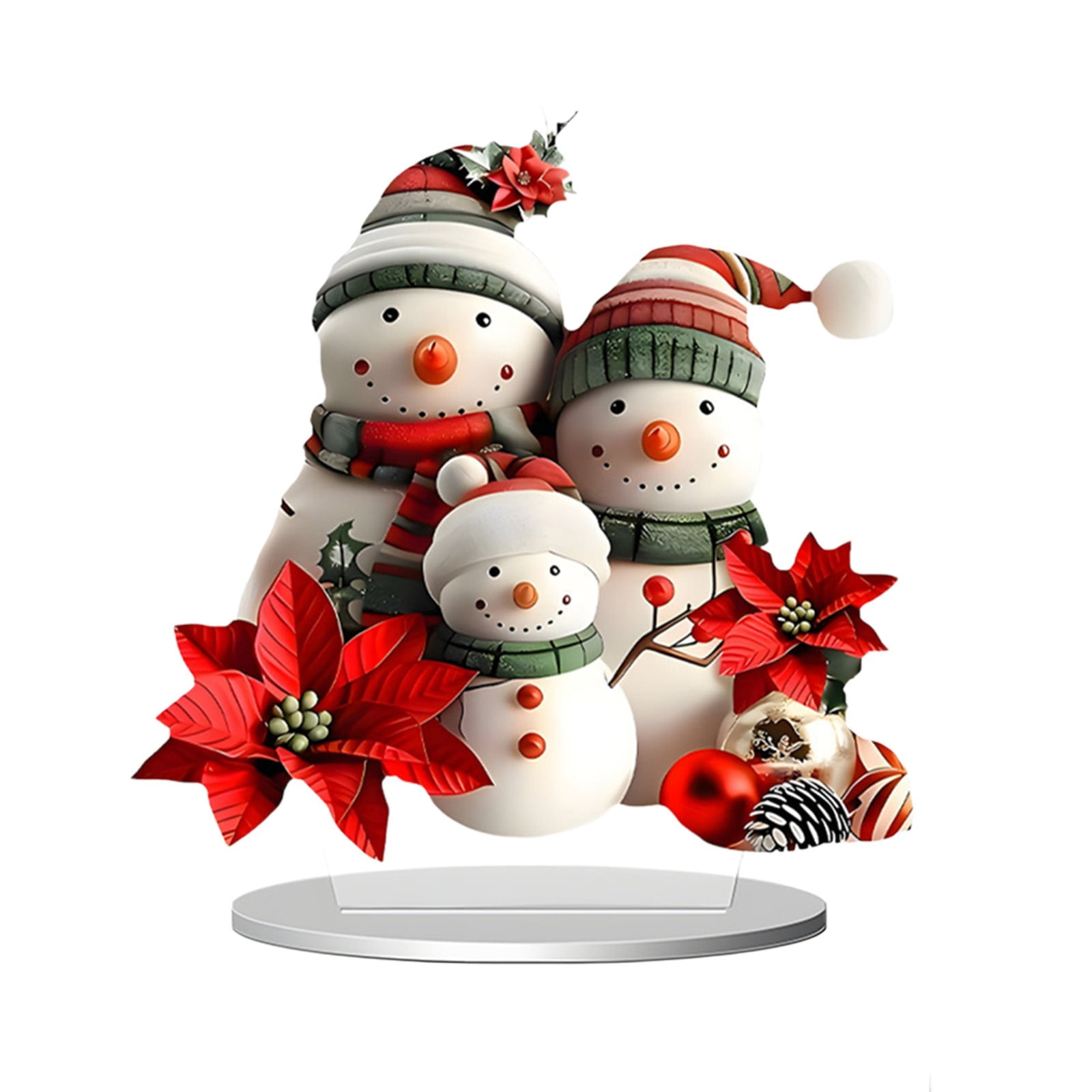 C Santa Sleigh 2D Acrylic Decoration Ornament Festive Home Desk ...