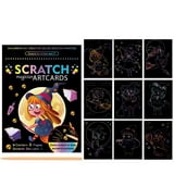 C Scratch Paper Art Set For Kids With 9 Black Scratch Papers And Wooden ...